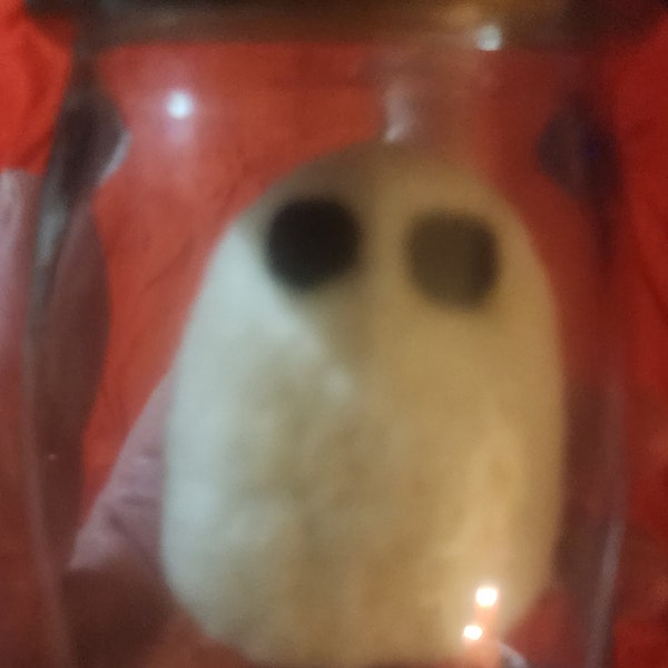 Ghost Specimen in a Jar | Creepy Cute Felted Wool Halloween Decoration ...