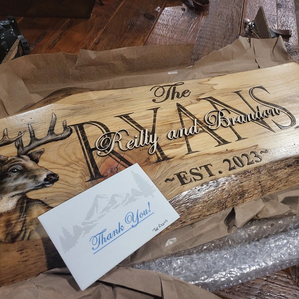 Custom Live Edge Cedar Wood Wedding Sign - Etsy