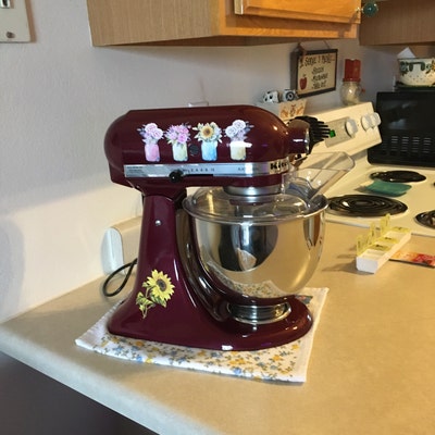 Flower Mason Jars Decal Set for Large Stand Mixers - Etsy