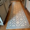 Vinyl Runner Rug or Hallway Runner With Moroccan Tiles Design in Blue ...