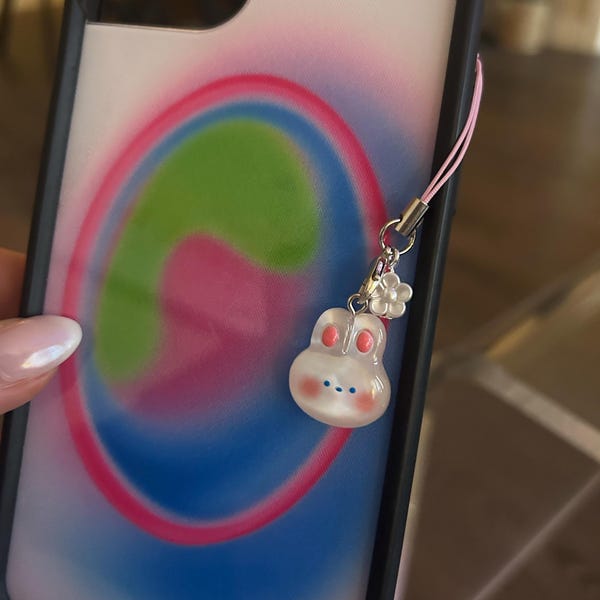 Flower Phone Charm- Cute 3D Keychains Transparent Jelly Aesthetic Gift ...