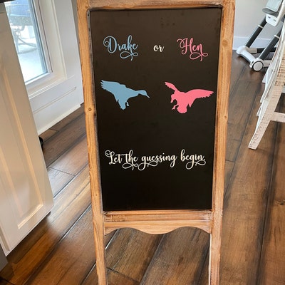Gender Reveal Drake or Hen CUSTOMIZABLE Archery Wall Decals Living ...