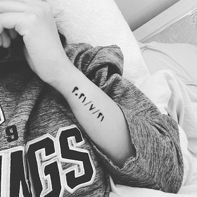 Custom Date Tattoo Design Arabic Numbers - Etsy