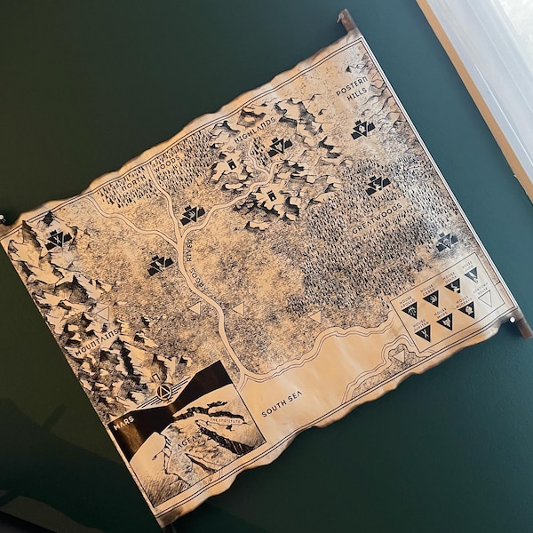 DUNE Map, Arrakis Map of Northern Polar Regions, Fantasy Map, Carthag ...