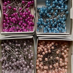 BLACK Pearl Craft Pins SHARP Hobby Pins Choose Size and | Etsy