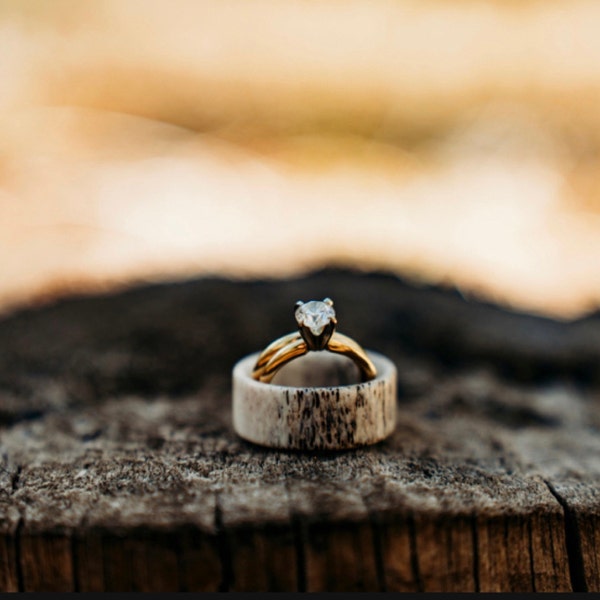 Elk Antler Ring, Elk Antler Rings, Unique Wedding Ring, Natural Shed ...