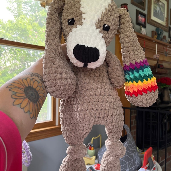 Hunley Hound + Teacup Pup Pattern | Knotted Dog Lovey - Etsy