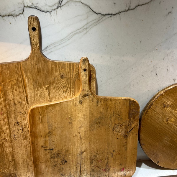 Set of Three Bread Boards, Medium Rectangle, Small Square, and Small ...