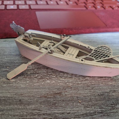 Fishing Boat Model Kit, Laser Cut, Includes Boat, Fish and Accessories ...