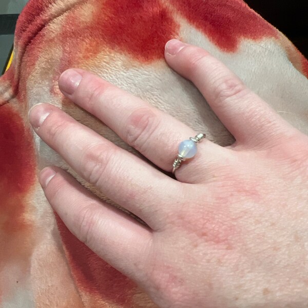 Crystal Fidget Ring, Natural Stone Jewelry, Sterling Silver - Etsy