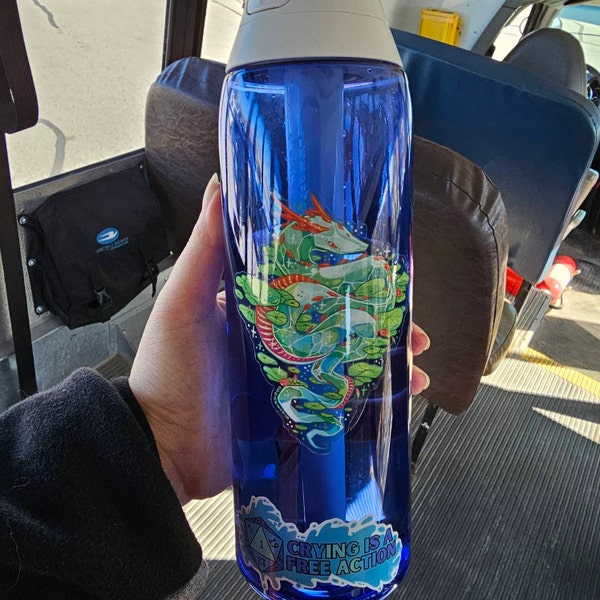 Water Dragon Sticker - Transparent Stickers - Vinyl - Waterproof ...