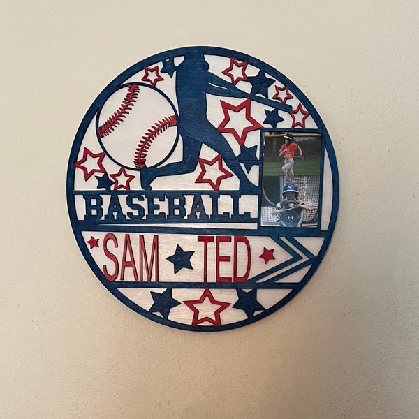 Monogram Baseball SVG - Laser Cut Files - Baseball Sign SVG - Monogram ...