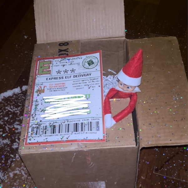 Santa Elf Shipping Label PRINTABLE / Instant Download / Christmas Gift ...