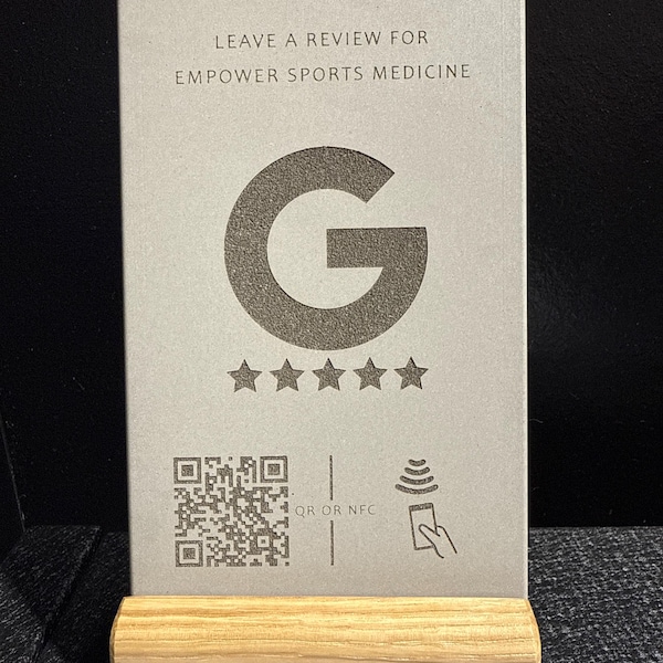 Google Review NFC Stand With QR Code, Google Reviews Display, Table ...