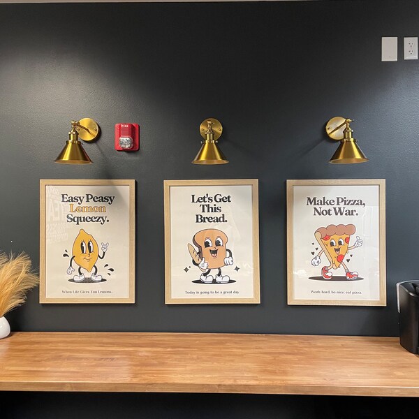 Easy Peasy Lemon Squeezy Print, Retro Cartoon Character Poster ...