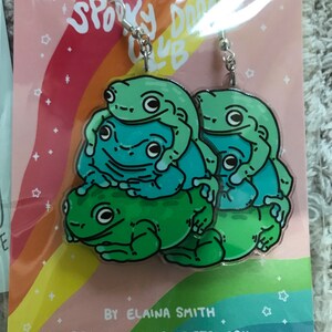 FROG STACK EARRINGS Cute Frog Earrings, Gift for Toad Lover, Chubby ...