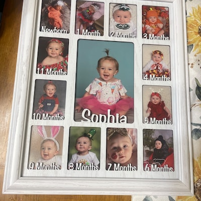 Personalized Baby First Year Photo Collage Frame With 13 Picture ...