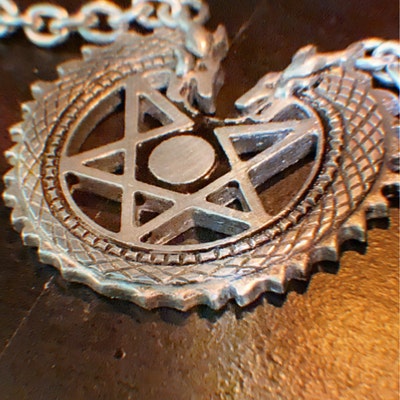 Black Metal Trident Pendant Lucifer Thelema Necklace Satanic - Etsy