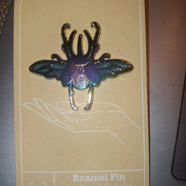 Atlas Beetle Hard Enamel Pin | Stained Glass | Transparent | Pins for ...