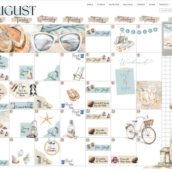 DECEMBER MONTHLY KIT Digital Stickers, December Goodnotes Stickers ...