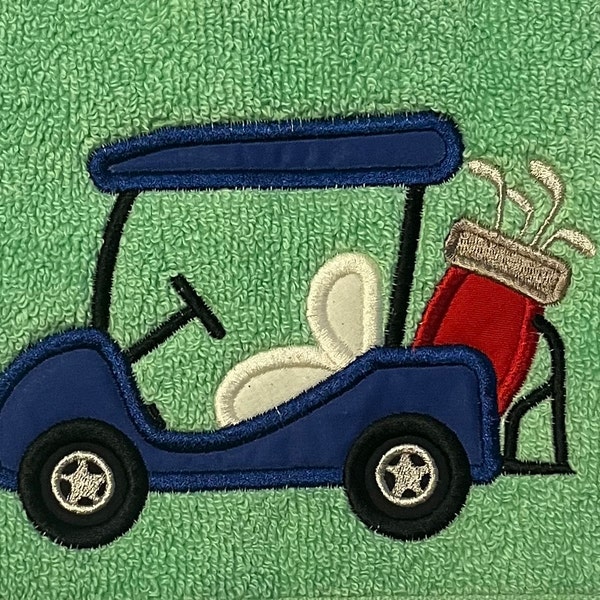 Golf Cart Applique Design. Golf Cart Embroidery Design. Golf Car ...