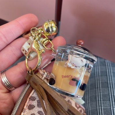 Pink Tiger Liquid Keychain Animal Keychain Quicksand - Etsy