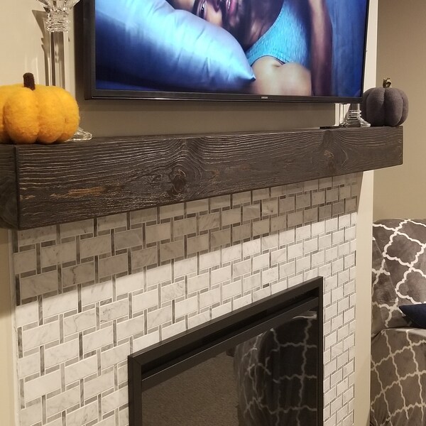 RUGGED Fireplace Mantel, ANY Size ANY Color, 48", 54", 60", 66", 72 ...