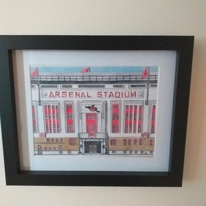ARSENAL STADIUM HIGHBURY Islington Painted in Watercolour - Etsy UK