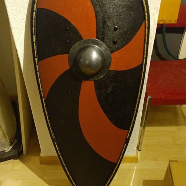 Big Medieval Heater Shield for Buhurt, Templar Shield, Vikings Shield ...