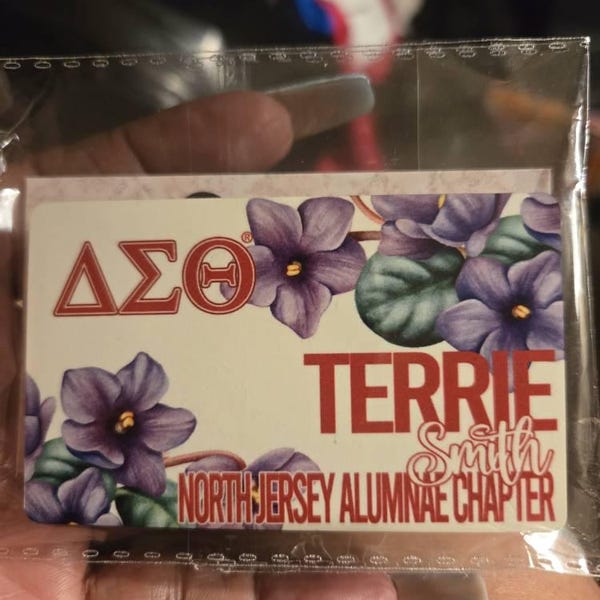 Personalized African Violets Thank You Folded Notecards - Delta Sigma ...