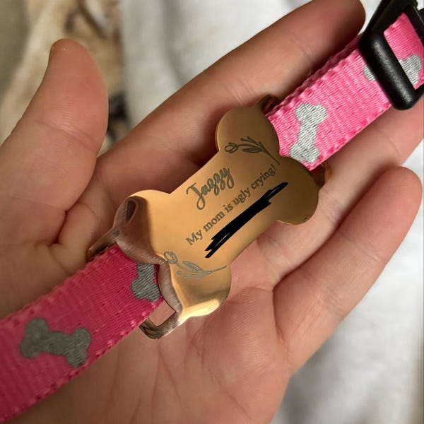 Silent Dog Tag Personalized,slide on Dog Tag,dog Tags for Dogs,custom ...
