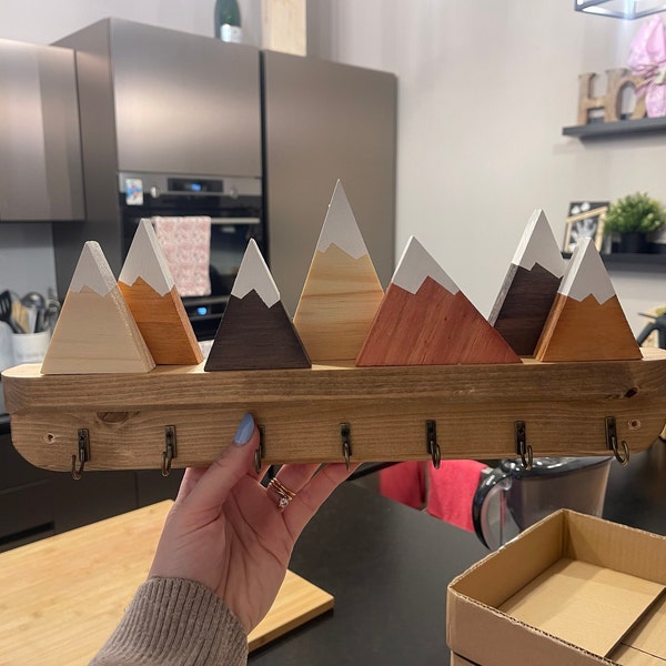 Mountain Range Key Hooks, Key Hangers, Key Racks. - Etsy