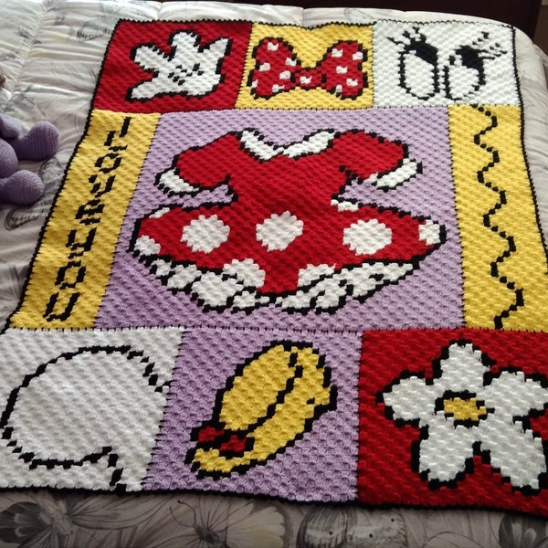 Crochet Pattern C2C Big Mouse Graphghan, Corner to Corner Crochet, C2c ...