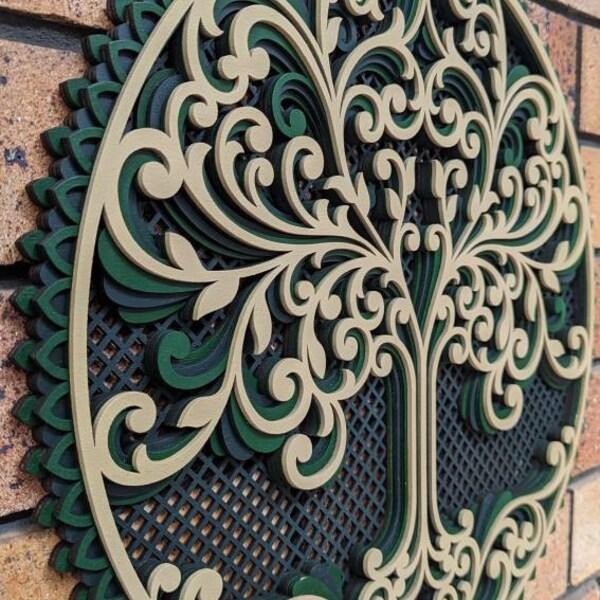 Multilayer Mandala Tree of Life SVG Template - 3D Layered Vector ...