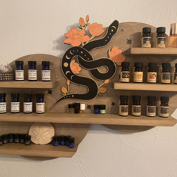 Snake Shelf, Snake Double Shelf, Crystal Shelf, Handmade Geometric ...