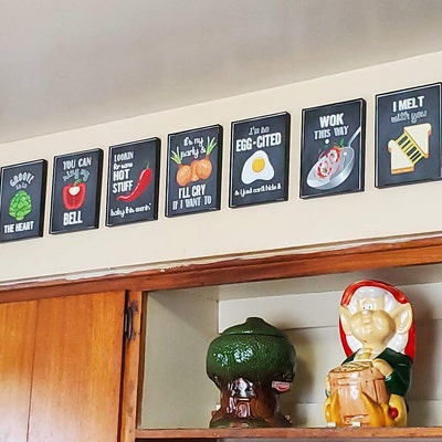 Funny Kitchen Art Print Set set of 9 Art Prints featured on Blackboard ...