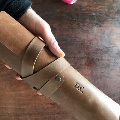 Leather Roll, Artist Roll, Leather Pencil Roll, Leather Pencil Case ...