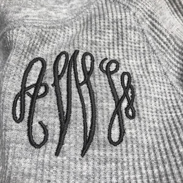 Classic 3 Letter Monogram Machine Embroidery Font Alphabet - 3 Sizes ...