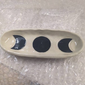 Snake Spirit Tray Black Sgraffito/shiny Glaze Off-white Clay Small ...
