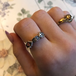 Handmade Five Finger Chain Rings Adjustable Chain Linked - Etsy