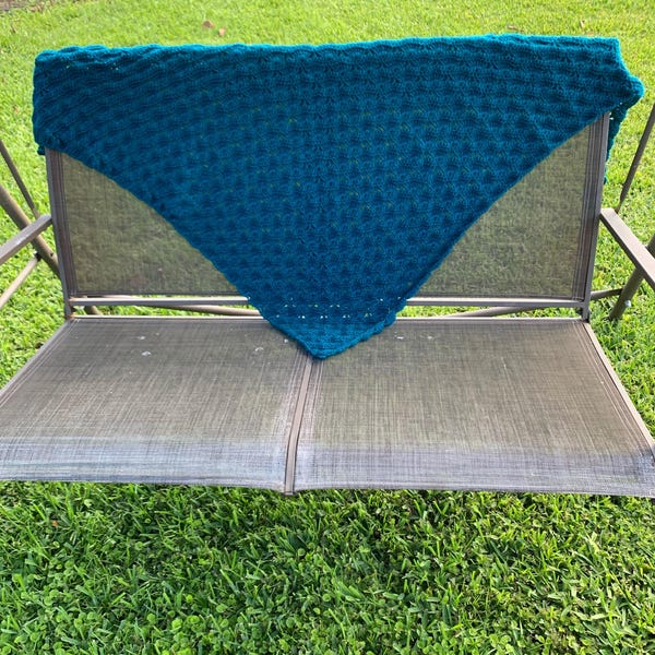 Easy Crochet Triangle Shawl Pattern: Fringed Cotton Wrap (PDF Pattern ...