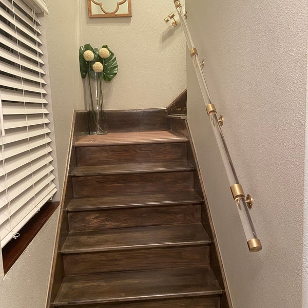 Custom Lucite Stair Railing or Handrail by Luxholdups in Polished ...