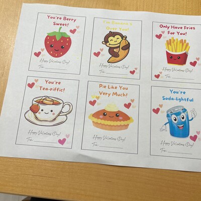 Printable Animal Pun Valentine's Day Cards, Classroom Valentine's Day ...