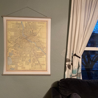 1900 Map of Minneapolis Minnesota Mississippi River - Etsy
