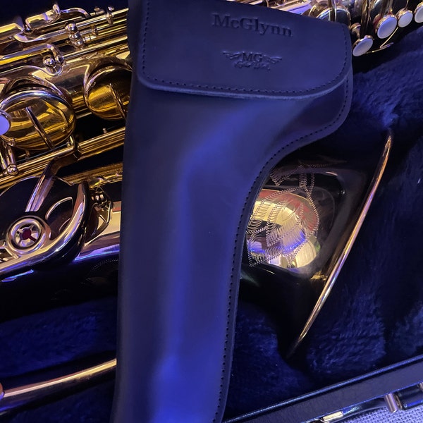 Tenor Saxophone Neck Holder Made of Genuine Leather by MG Leather Work ...