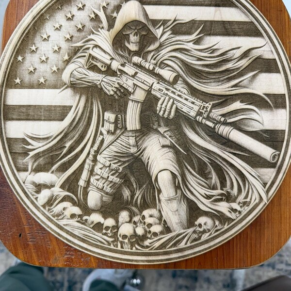 Abstract Skull 3D Illusion Laser Engraving File | Unique Artistic Skull ...