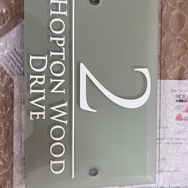 Traditional House Number Signs & Address Plaques in Sage Green - Etsy UK
