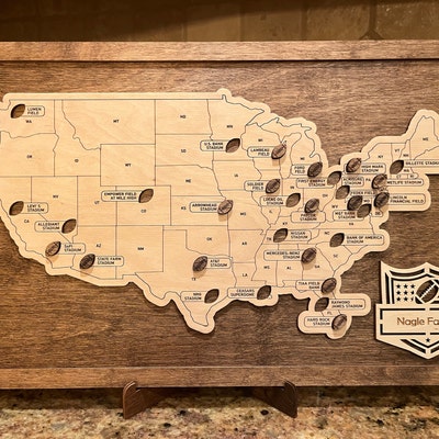 Custom Hockey Arena Map Tracker, NHL Stadium Map, Ice Hockey Arena Map ...