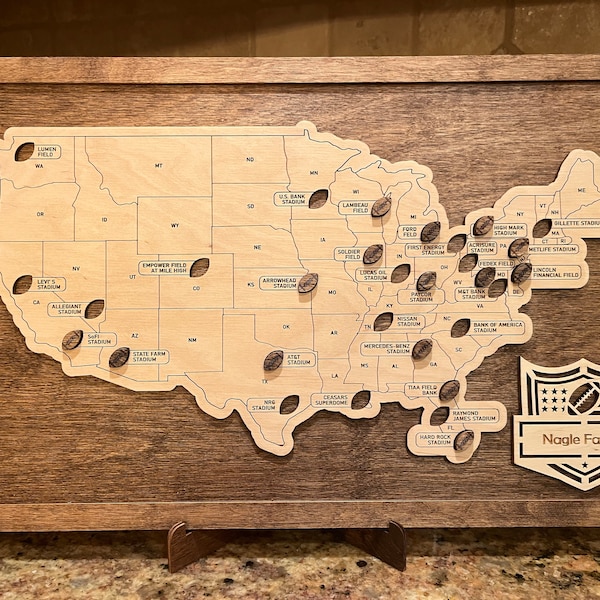 Custom Baseball Stadium Travel Map Tracker, Ballpark Travel Map, MLB ...