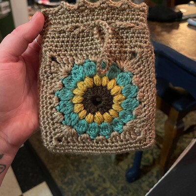 Mini Satchel Crochet Pattern Drawstring Satchel Crochet Pattern Flower ...